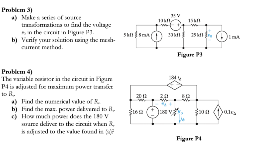 Solved Problem 3) a) Make a series of source transformations | Chegg.com