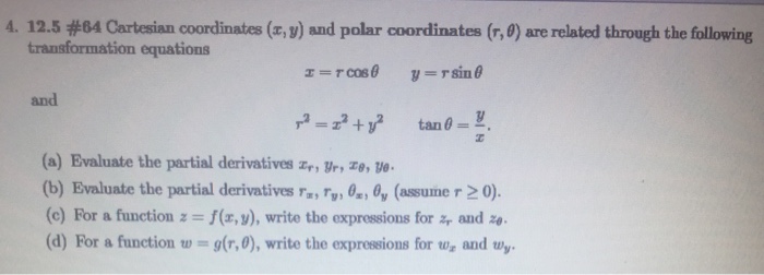 Solved Cartesian coordinates (x, y) and polar coordinates | Chegg.com