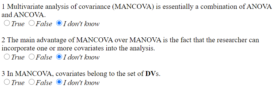 Solved 1 Multivariate analysis of covariance (MANCOVA) is | Chegg.com