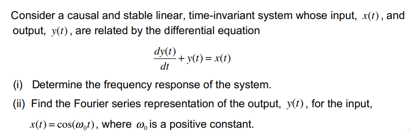 Solved Consider a causal and stable linear, time-invariant | Chegg.com
