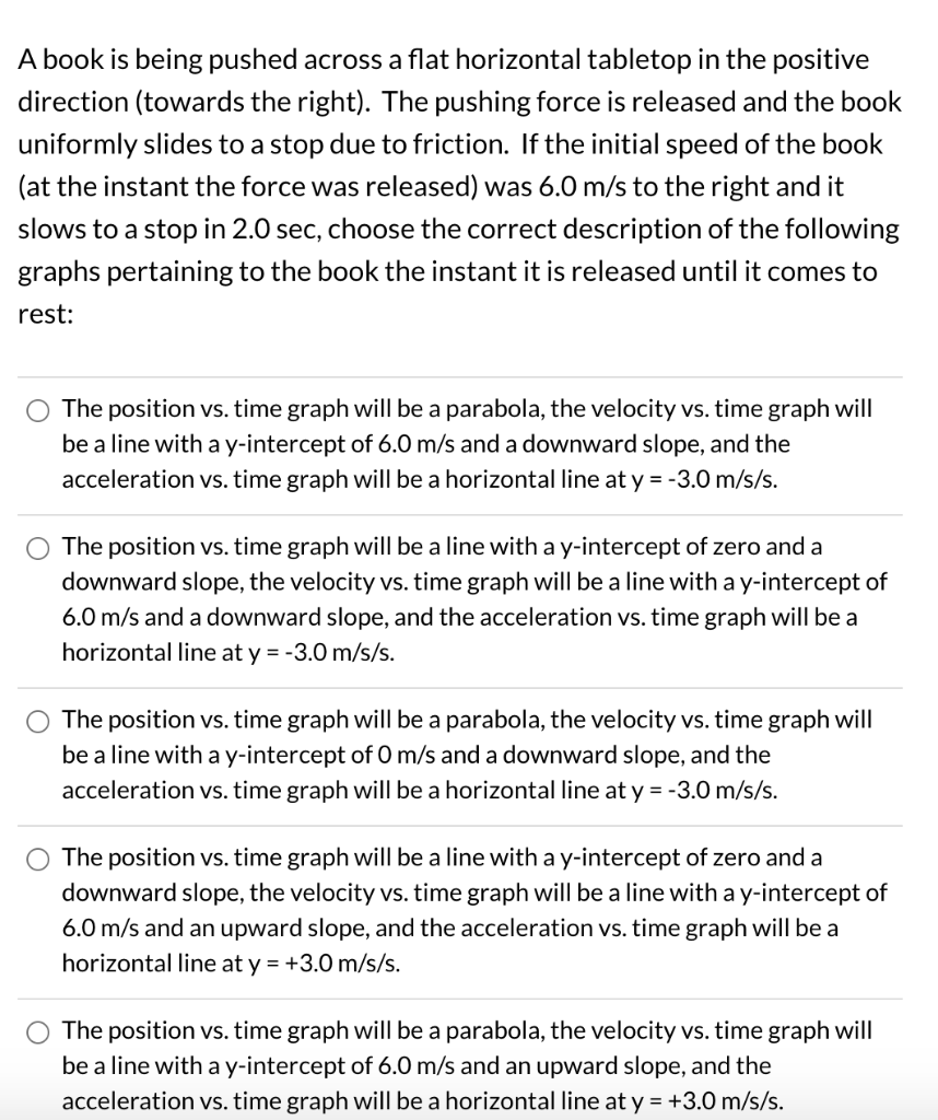 Solved A book is being pushed across a flat horizontal | Chegg.com
