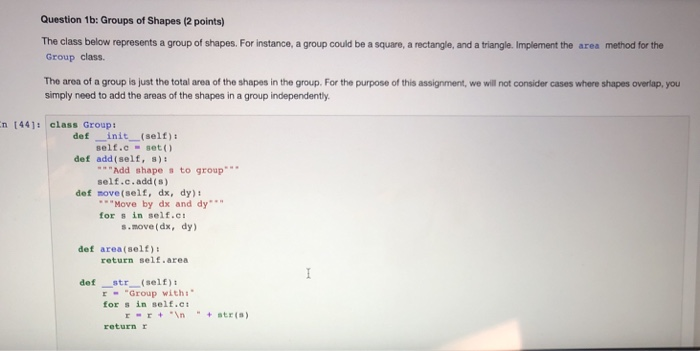 Solved Question 1a: Extending Geometric Shapes (2 points) | Chegg.com