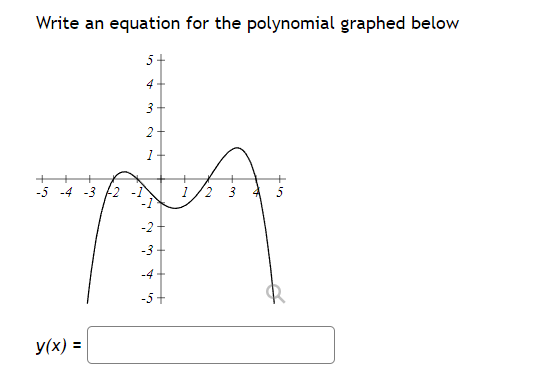 Solved Write an equation for the polynomial graphed below 5+ | Chegg.com