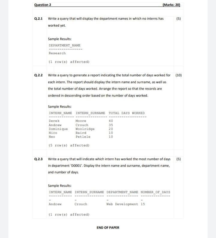 Solved This Question Relates To Creating And Altering 