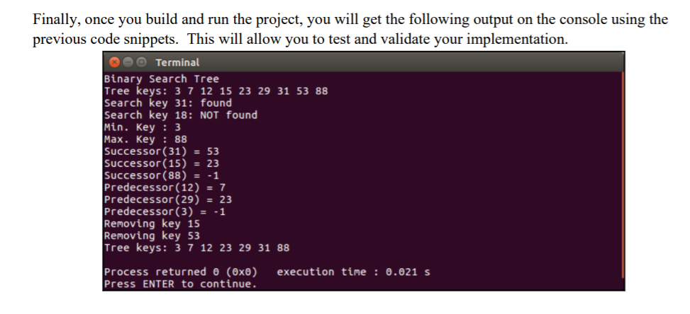 Solved 3.1 Create a BST in C++ Create the files BSTNode.h | Chegg.com Solved 3.1 Create a BST in C++ Create the files BSTNode.h | Chegg.com