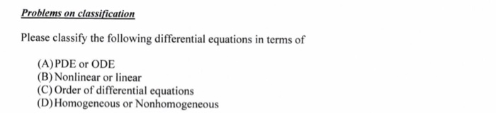 Solved Problems on classification Please classify the | Chegg.com