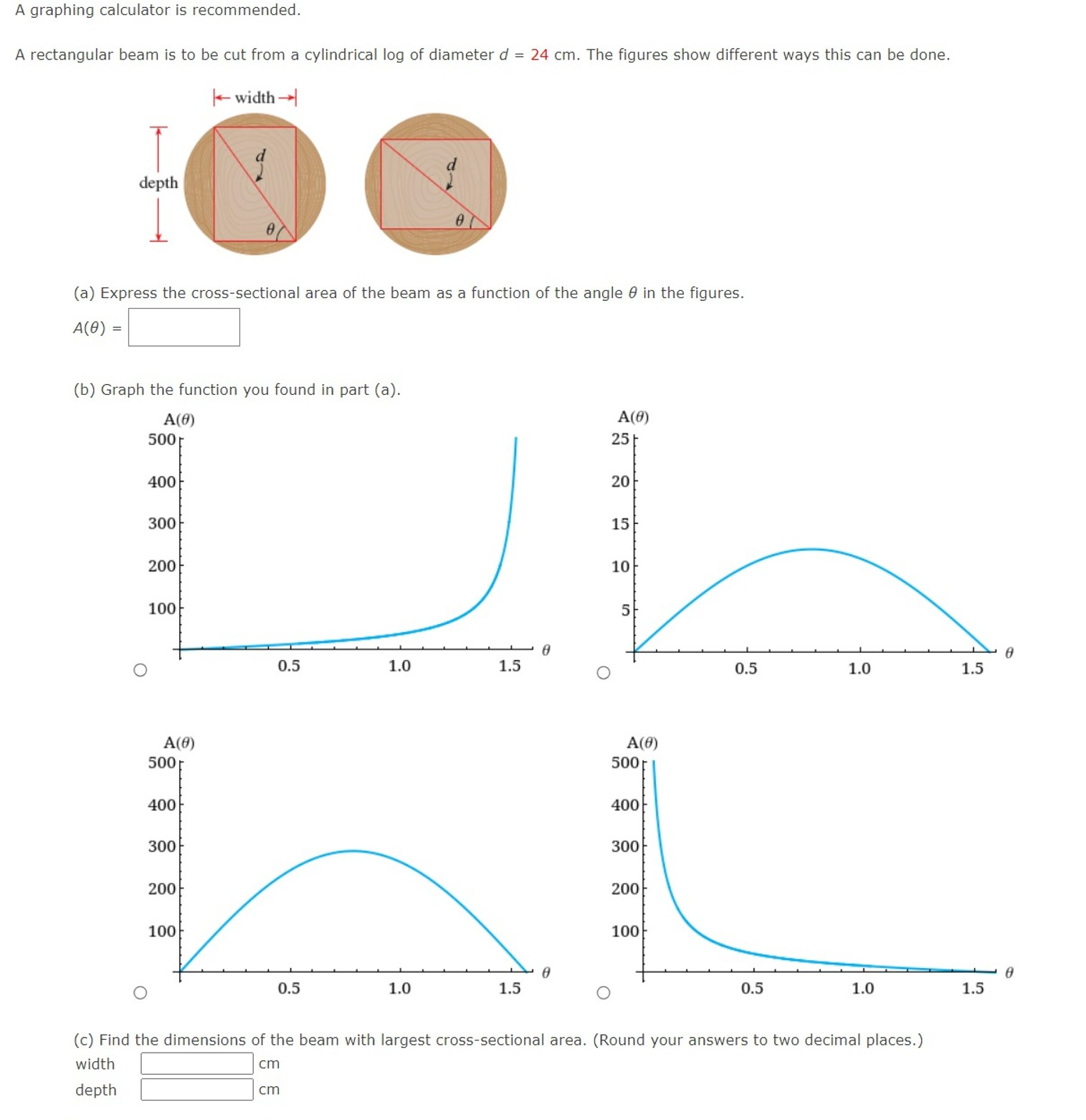 Solved A graphing calculator is recommended.A rectangular | Chegg.com