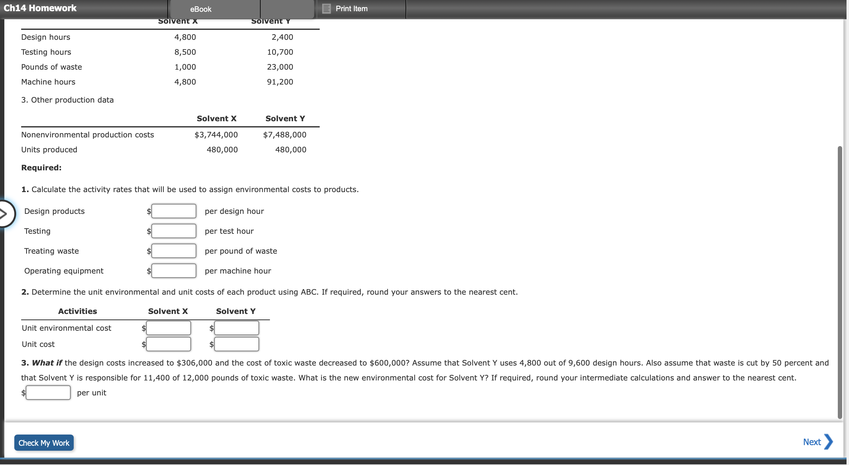 Solved Activity-Based Environmental Cost Assignments Pinter | Chegg.com