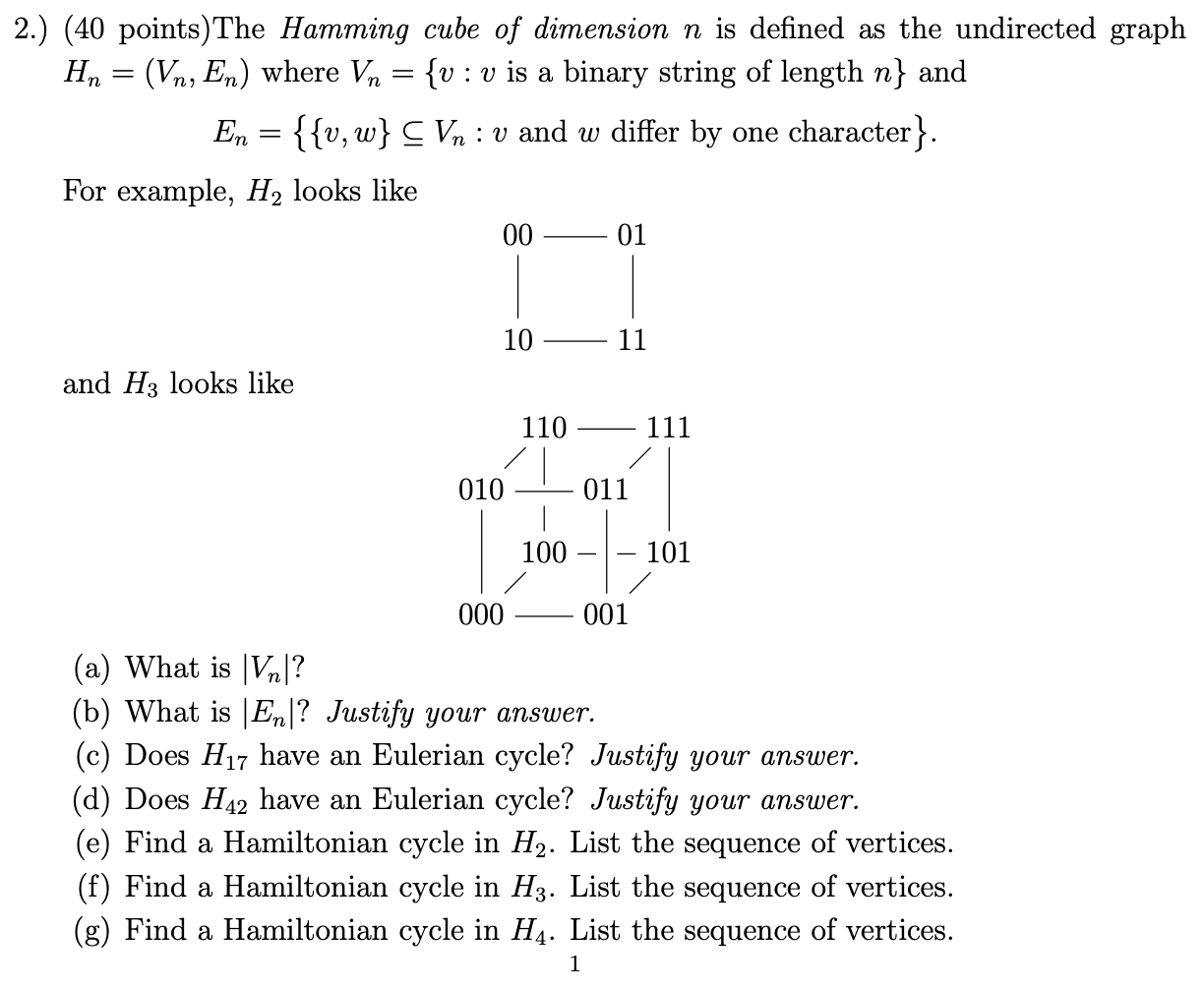 Solved Definition 1. A path in a graph is called simple if | Chegg.com