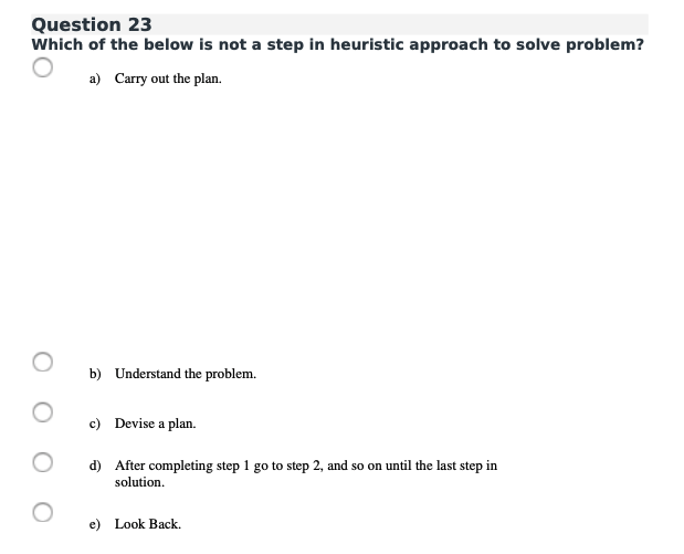 Solved Question 23Which of the below is not a step in | Chegg.com