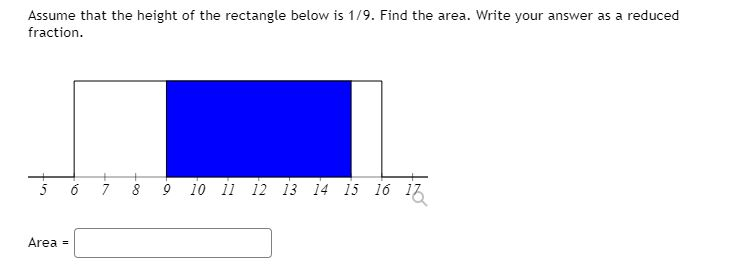 Solved Assume that the height of the rectangle below is 1/9. | Chegg.com