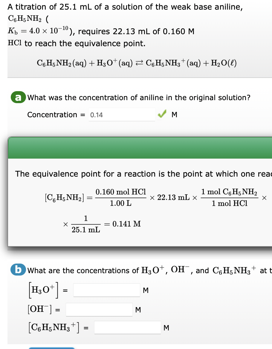 Solved A titration of 25.1 mL of a solution of the weak base | Chegg.com