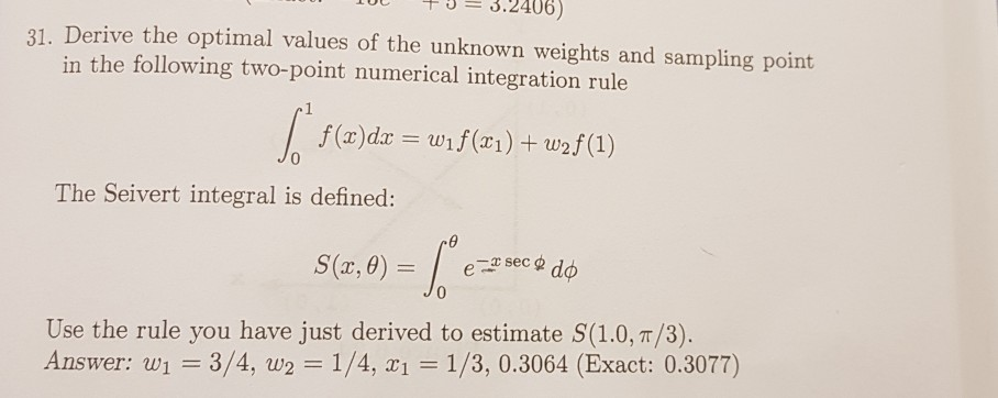 Solved 100 10L +5= 3.2406) 31. Derive the optimal values of | Chegg.com