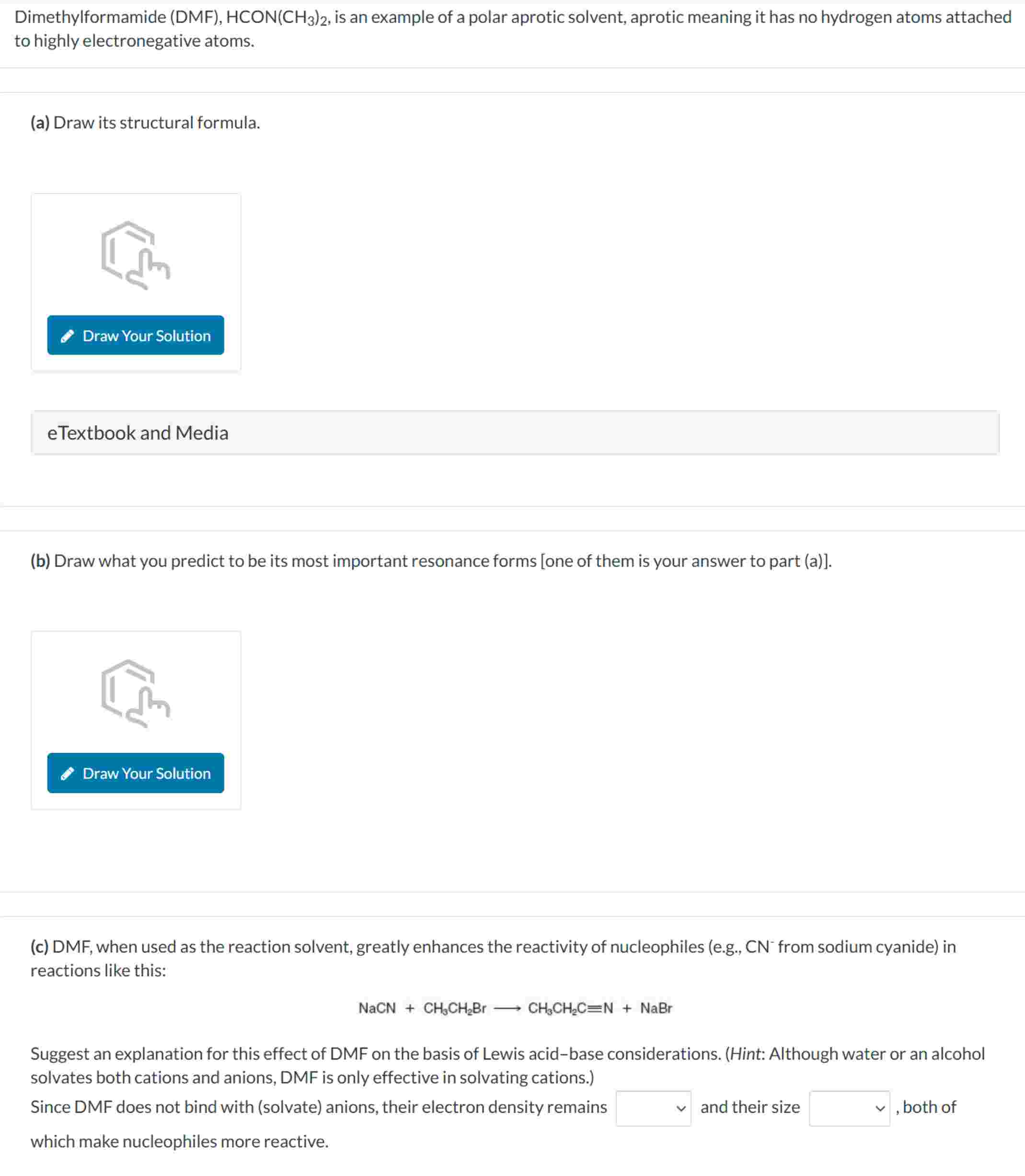 Solved Dimethylformamide (DMF), ﻿HCON(CH3)2CN-from sodium | Chegg.com