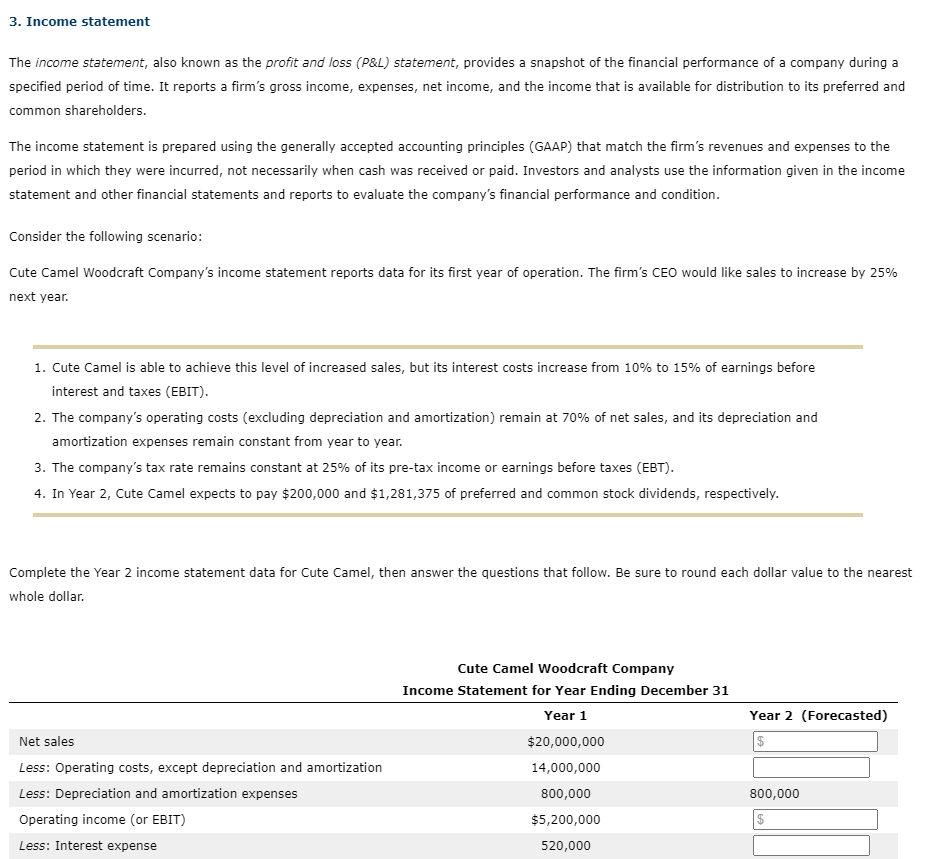 Solved Income statementThe income statement, also known as | Chegg.com
