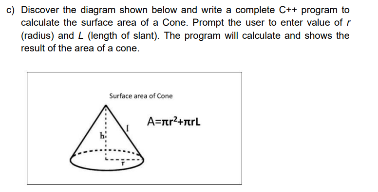 Solved c) Discover the diagram shown below and write a | Chegg.com