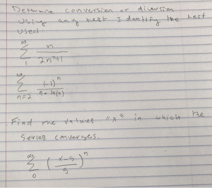 Solved Determine conversion or diversion using any test | Chegg.com
