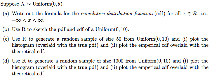 Solved Suppose X ~ Uniform(0,6). (a) Write out the formula | Chegg.com