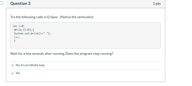 Solved Question 2 1 pts What does the following snippet | Chegg.com