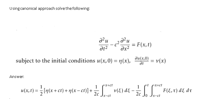 Solved Using canonical approach solve the following: | Chegg.com