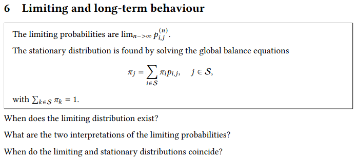 6 Limiting and long-term behaviour The limiting | Chegg.com