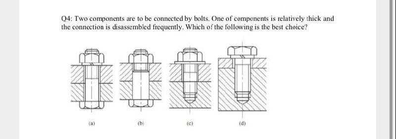 04: Two components are to be connected by bolts. One | Chegg.com