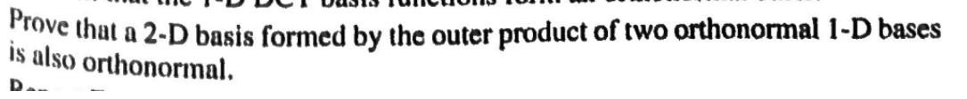 Solved Contirm that the 1-D DCT basis functions form an | Chegg.com