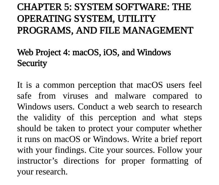 Solved CHAPTER 5: SYSTEM SOFTWARE: THE OPERATING SYSTEM, | Chegg.com