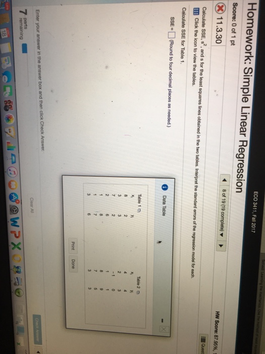 Solved ECO 3411, Fall 2017 Homework: Simple Linear | Chegg.com