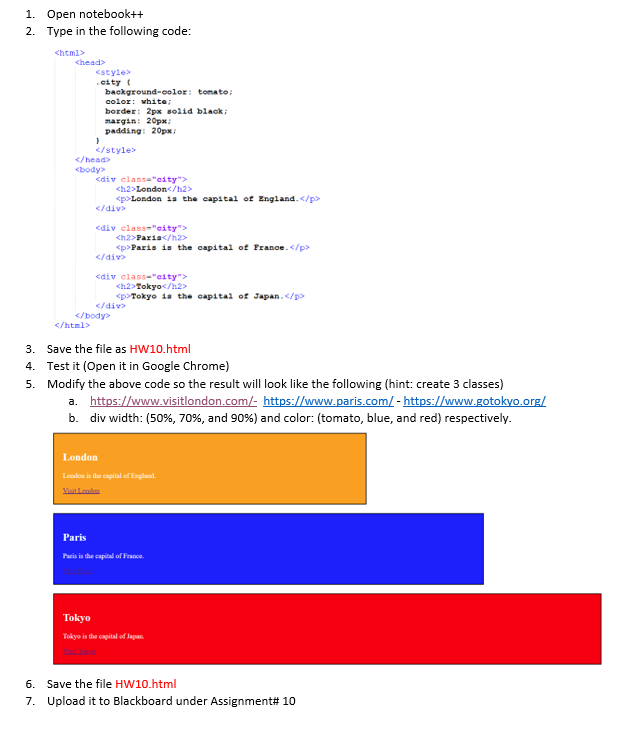 Solved 1. Open notebook++ 2. Type in the following code: 3. | Chegg.com