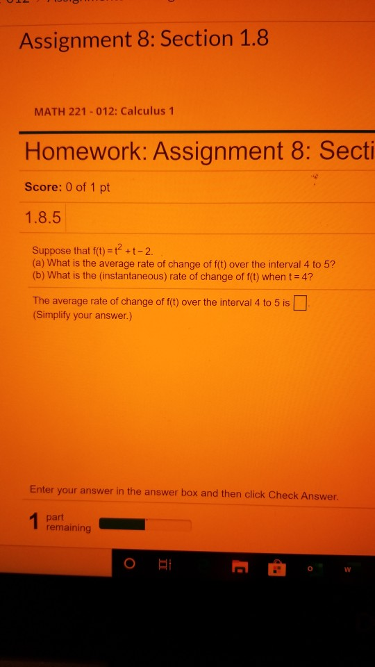 Solved Assignment 8 Section 1 8 Math 221 012 Calculus 1
