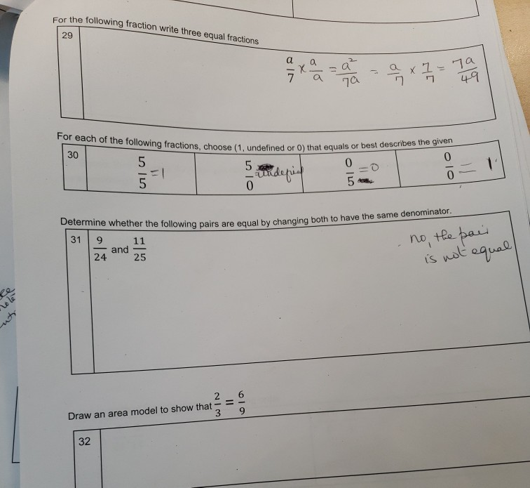 Solved For the following fraction wite three equal fractions | Chegg.com