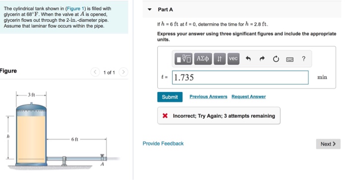 Solved The cylindrical tank shown in (Figure 1) is filled | Chegg.com