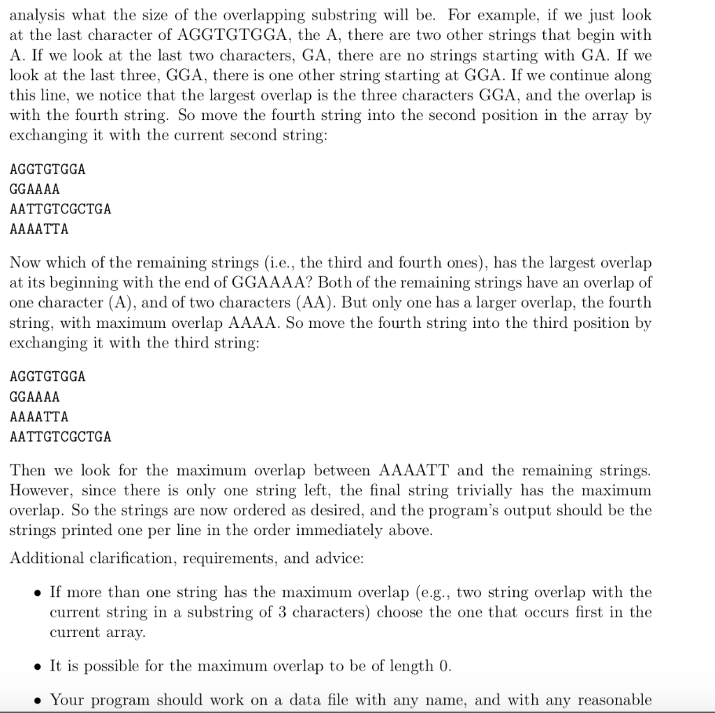 Problem A: String Overlap (30 points) In this problem | Chegg.com
