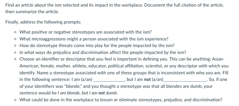Solved Ism Description the belief that one race is superior | Chegg.com