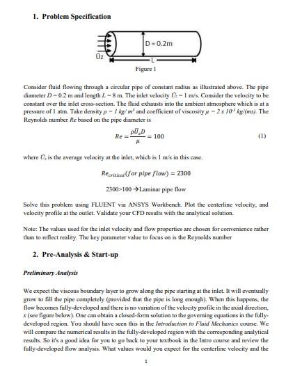 Solved I need to write a lab report about CFD Analysis of a | Chegg.com