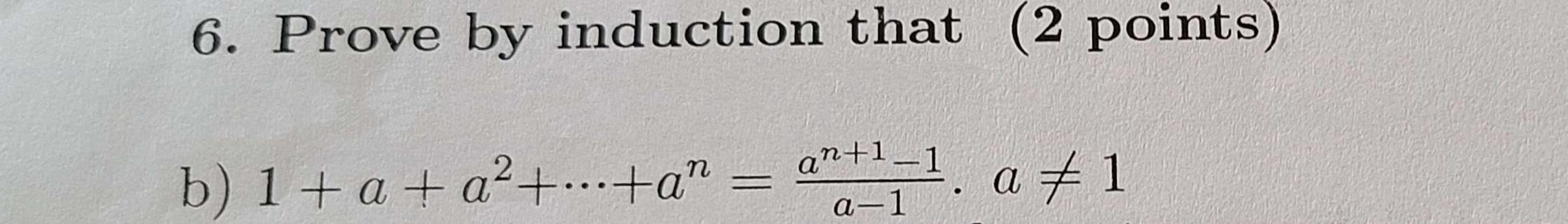 Solved 6. Prove by induction that (2 points) b) | Chegg.com