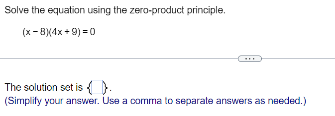 Solved Solve the equation using the zero-product | Chegg.com