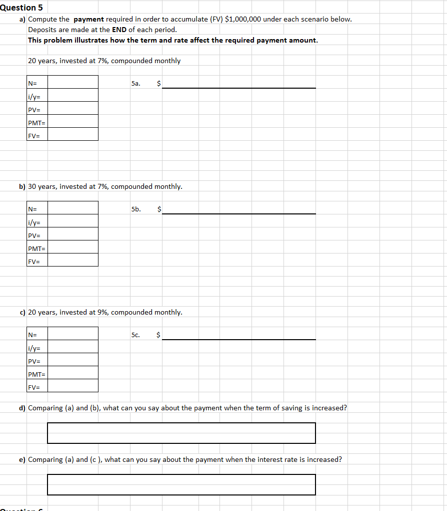 Solved 1) Solve ALL problems using a financial calculator; | Chegg.com