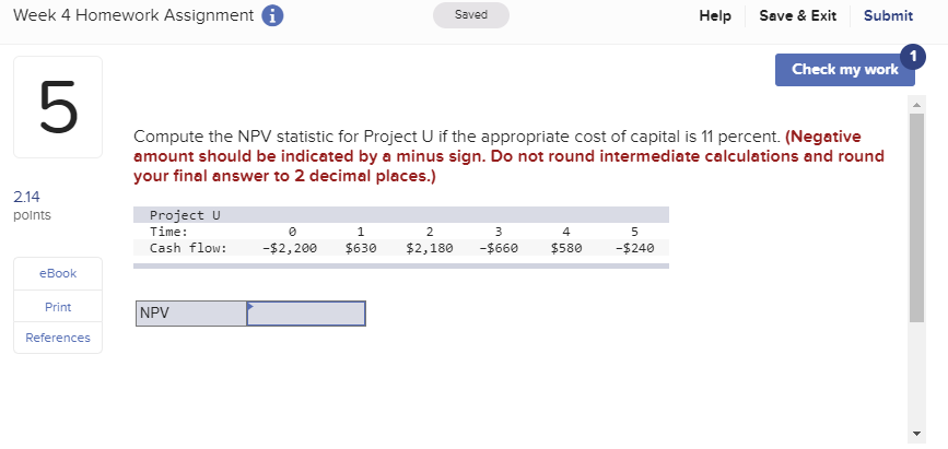 Solved Week 4 Homework Assignment Saved Help Save & Exit | Chegg.com