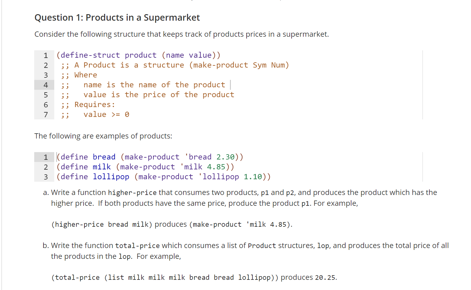 Question 1: Products in a Supermarket Consider the | Chegg.com