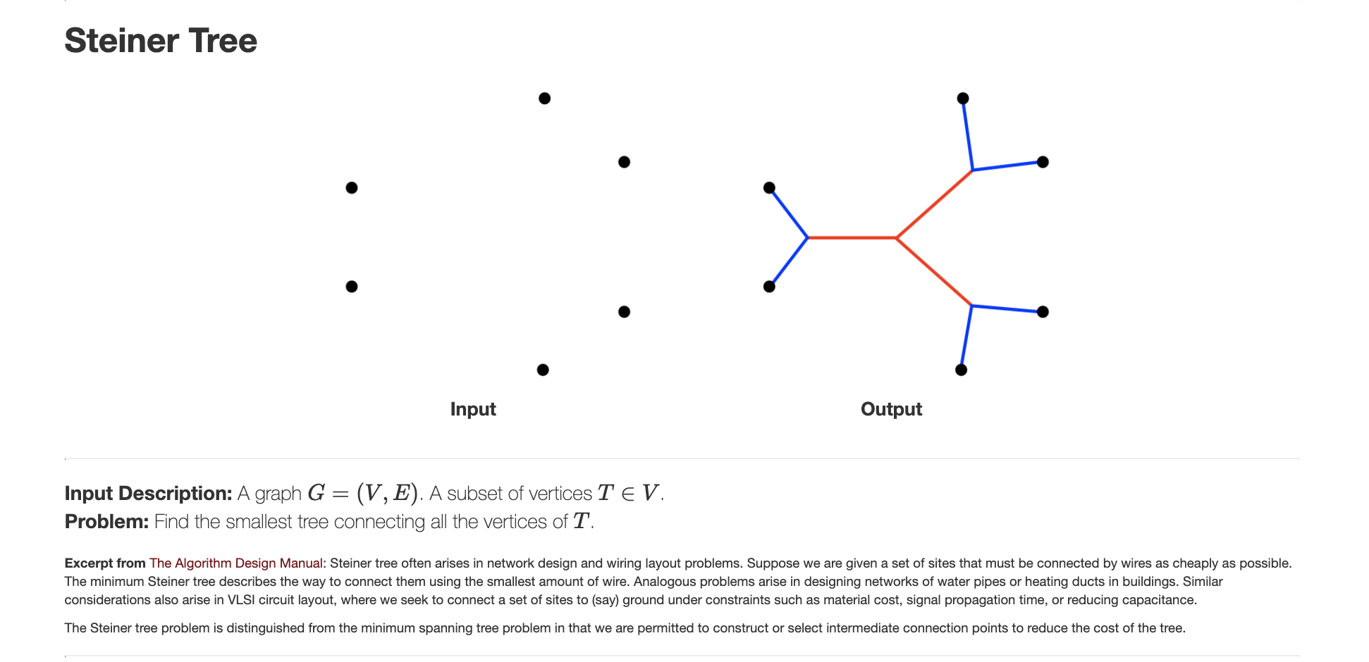Solved Formal definition of the Steiner Tree hard | Chegg.com