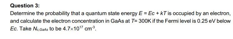 Solved Question 3: Determine the probability that a quantum | Chegg.com