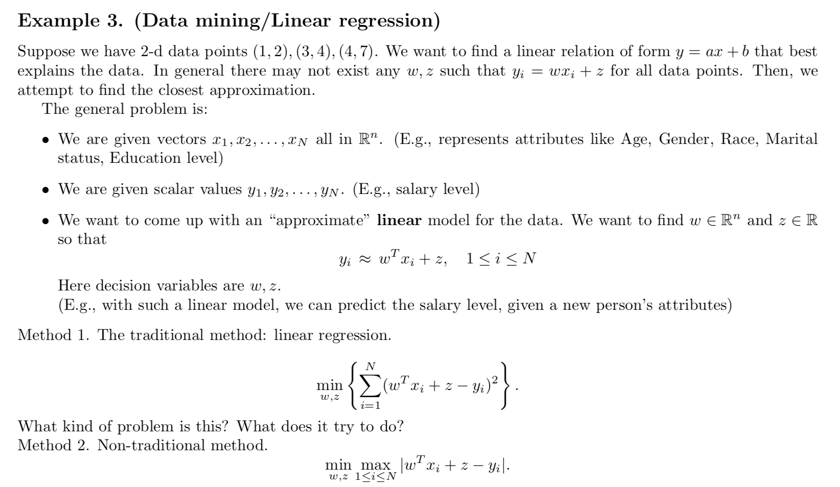 Formulate the Linear Programs for methods (a) and (b) | Chegg.com