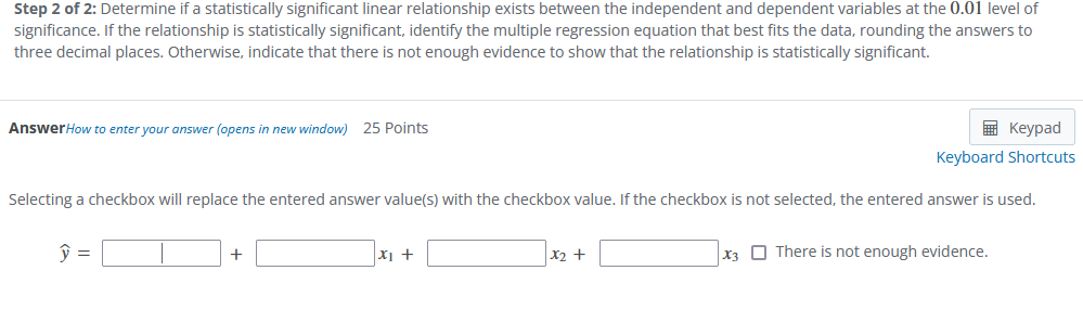 Solved The following data was collected to explore how the | Chegg.com