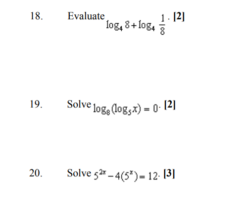 Solved ate log48+log481⋅[2] log8(log5x)=0⋅[2] | Chegg.com