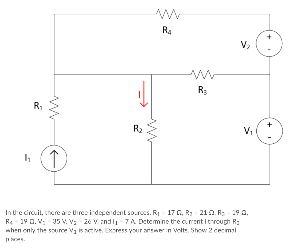 Solved R4 + V2 R3 w R1 + R2 V1 1 (1 In the circuit, there | Chegg.com