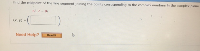 Solved Find the midpoint of the line segment joining the | Chegg.com