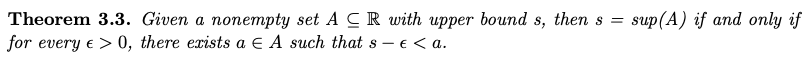 Prove: Given a nonempty set AsubeR with upper bound | Chegg.com