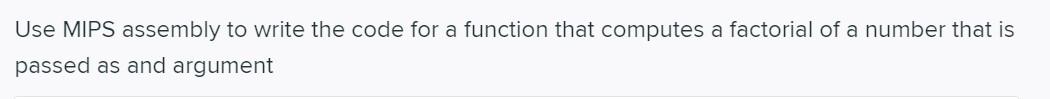 Solved Use MIPS assembly to write the code for a function | Chegg.com